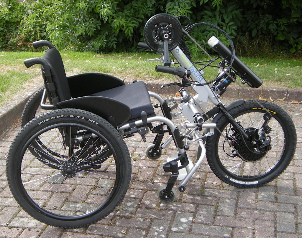 Hybrid Clip-On Handcycle | Hybrid Handcycle with Pedelec Twin Drive
